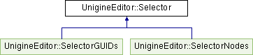 Editor API: UnigineEditor::Selector Class Reference