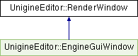 Editor API: UnigineEditor::RenderWindow Class Reference