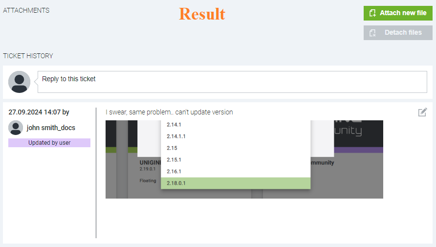 Managing Tickets - Documentation - Unigine Support System