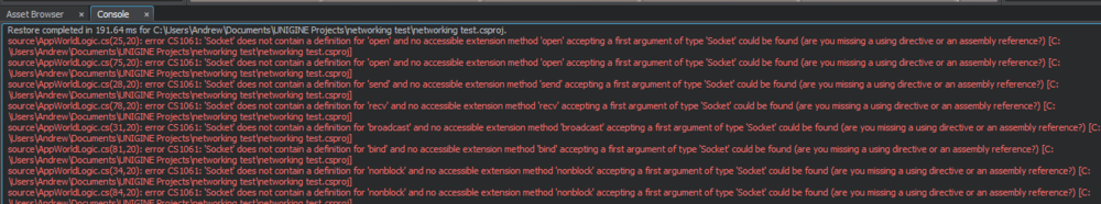 [solved] Socket Errors C Networking Unigine Developers Community