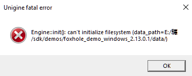 Path name with special chars - Bug Reports - UNIGINE Developers Community
